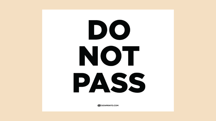 Do Not Pass Sign-Download Free Printable PDF