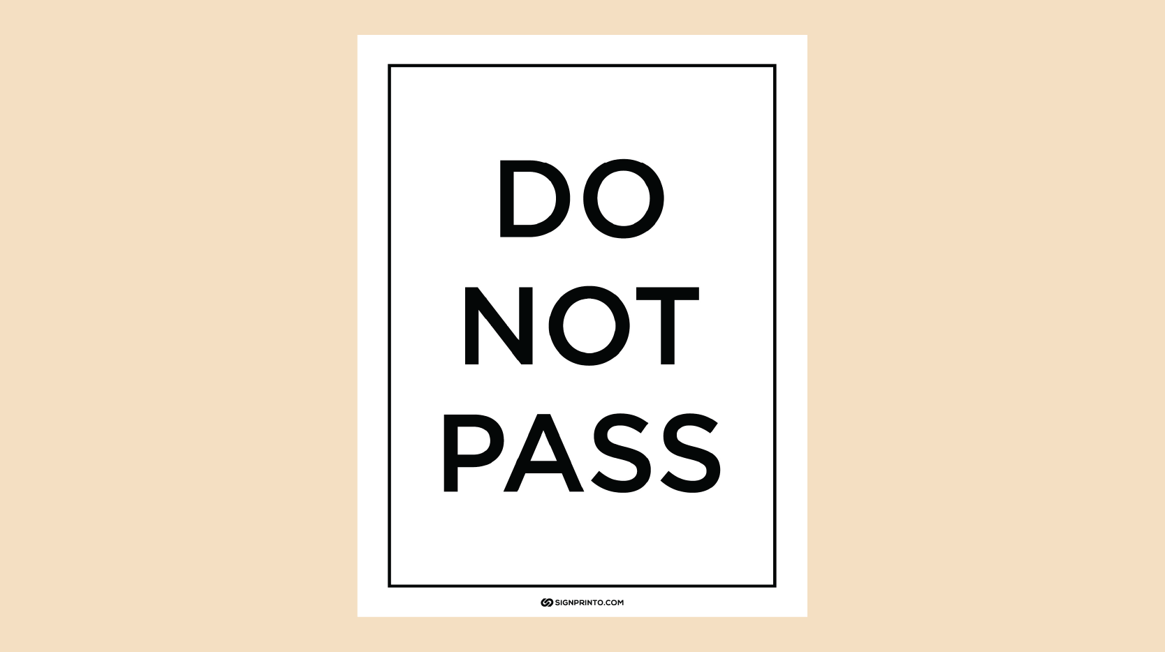 Do Not Pass Sign-Download Free Printable PDF
