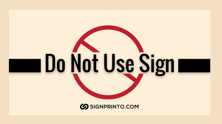 Do Not Use Sign [FREE Printable PDF]