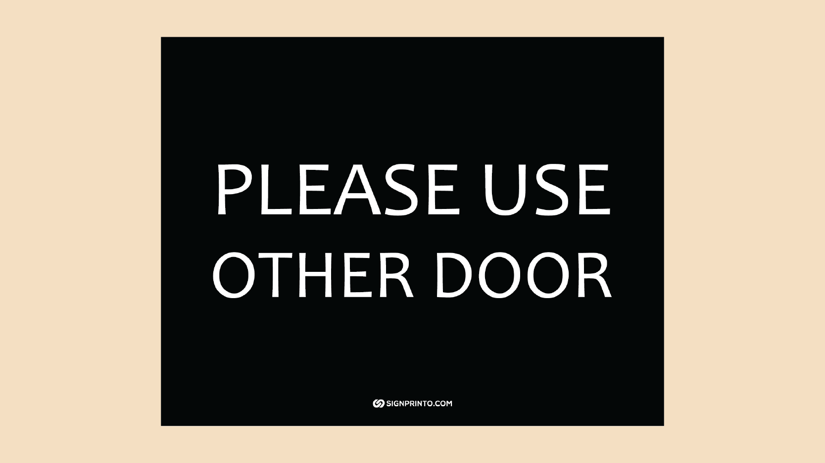 Please Use Other Door Sign - Download Free Printable PDF
