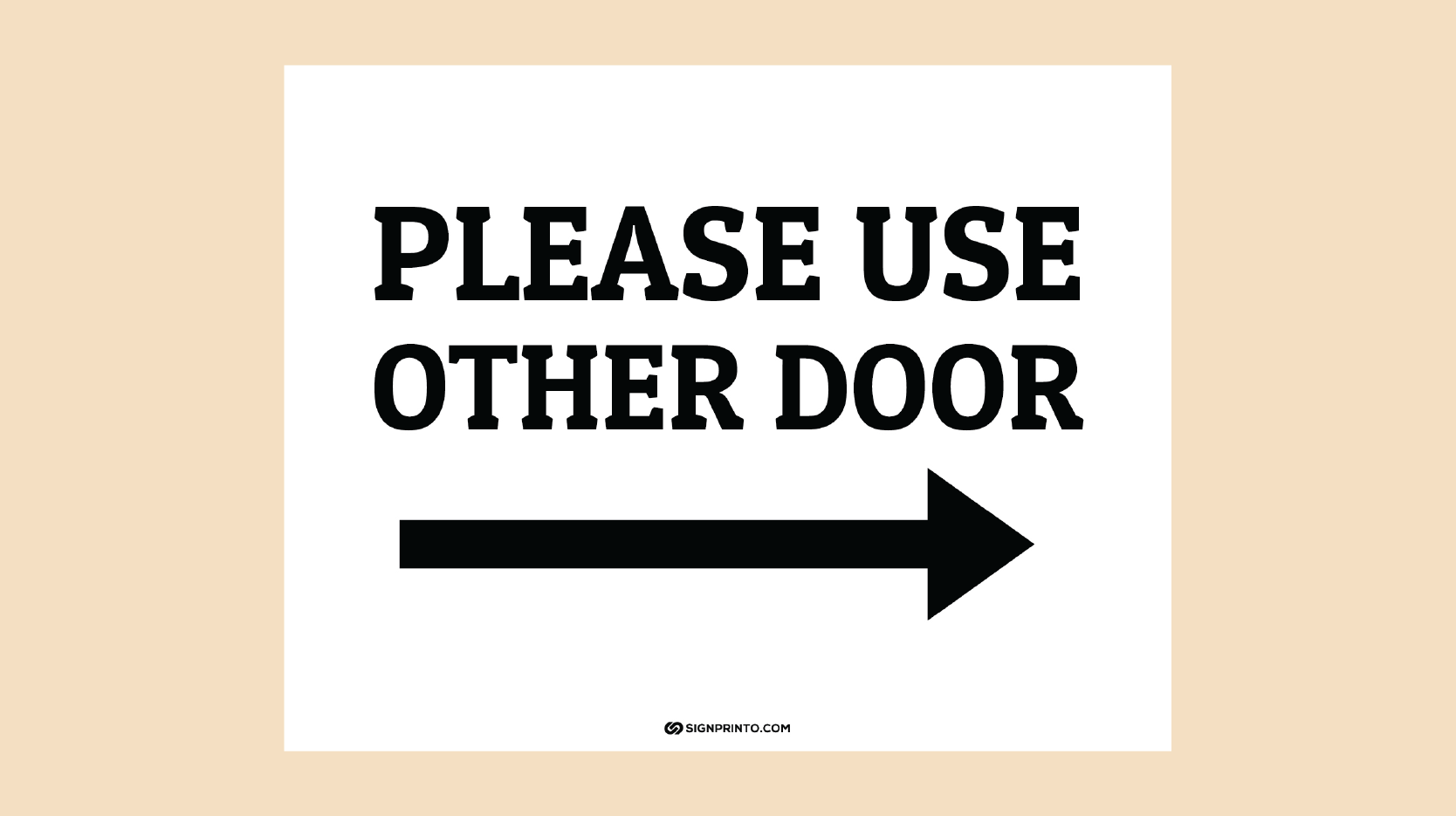 Printable Please Use Other Door Sign PDF