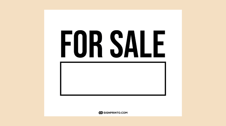For Sale Sign Free Printable PDF