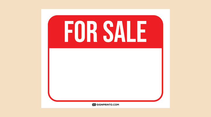 For Sale Sign Free Printable PDF