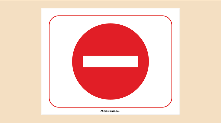 No Entry Sign - Printable PDF