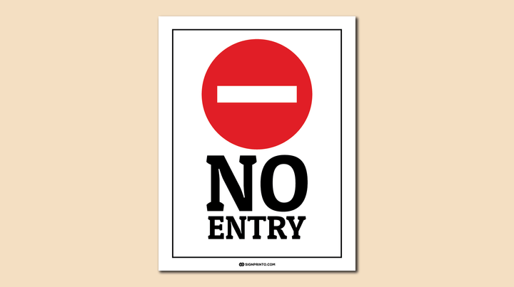 No Entry Sign PDF(Print Ready)