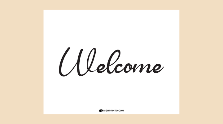 Welcome Sign-Download Free Printable PDF Designs