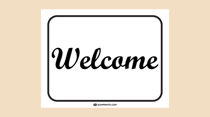 Free Printable Welcome Sign -(Download PDF)