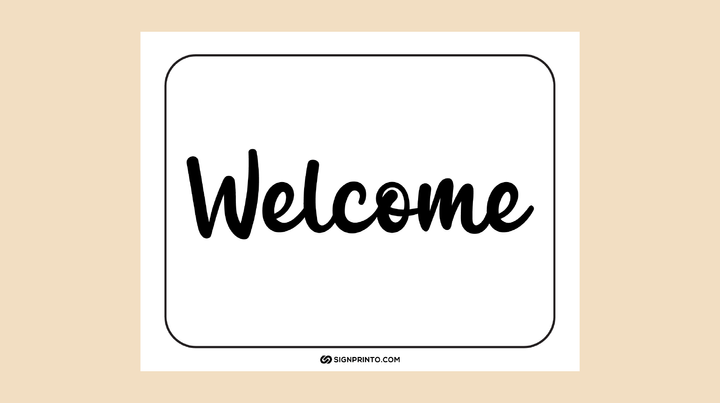 Welcome Sign-Download Free Printable PDF Designs