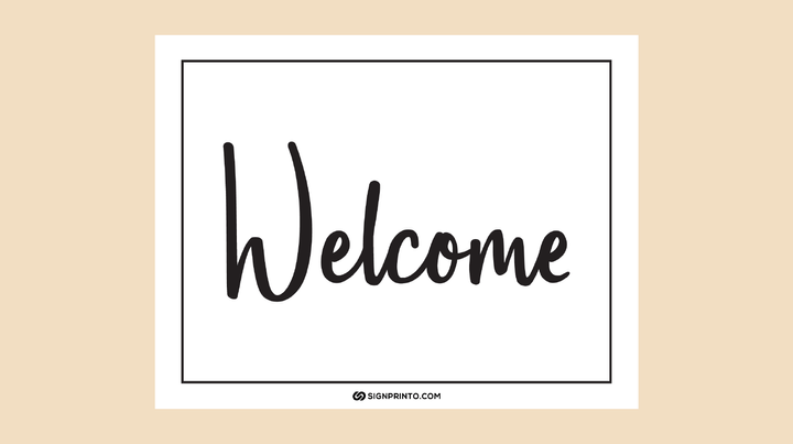 Welcome Sign-Download Free Printable PDF Designs