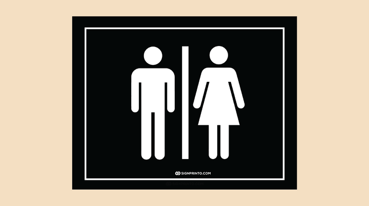 Printable Toilet Sign Download PDF